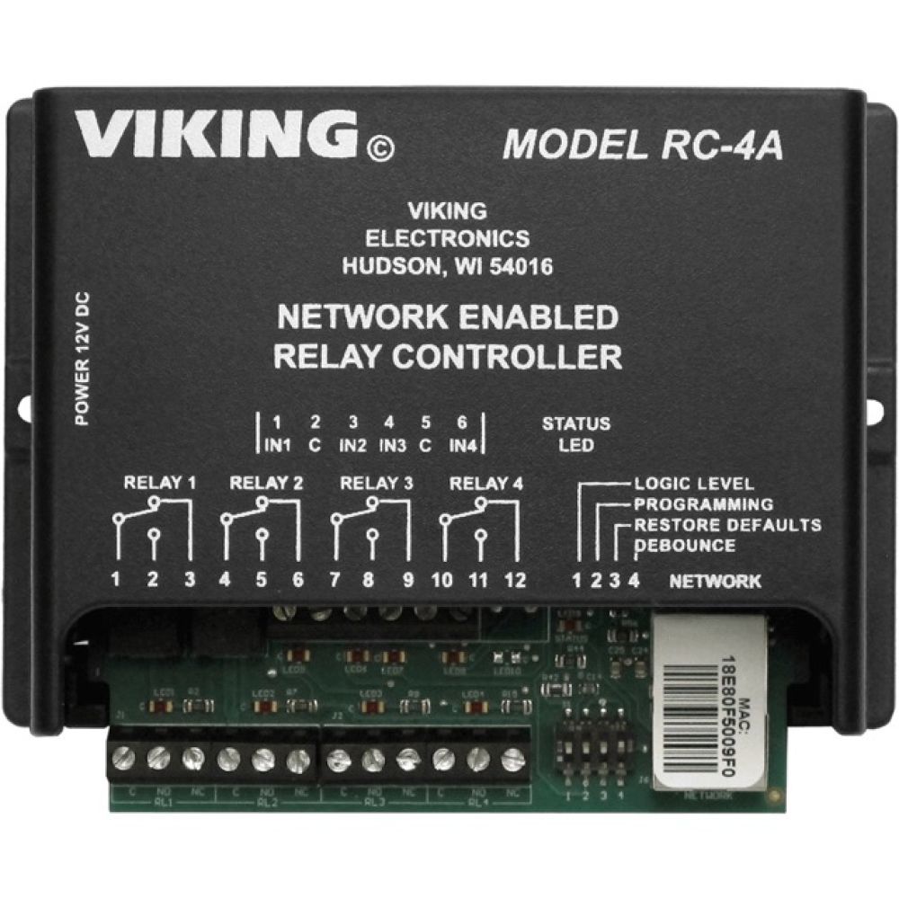 Viking Electronics Network Enabled Relay Controller RC-4A - VoIP Supply